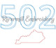 Raggy Applique Kentucky 502 Area Code Machine Embroidery Design ...