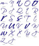 Scriptina Machine Embroidery Font Alphabet - Rivermill Embroidery