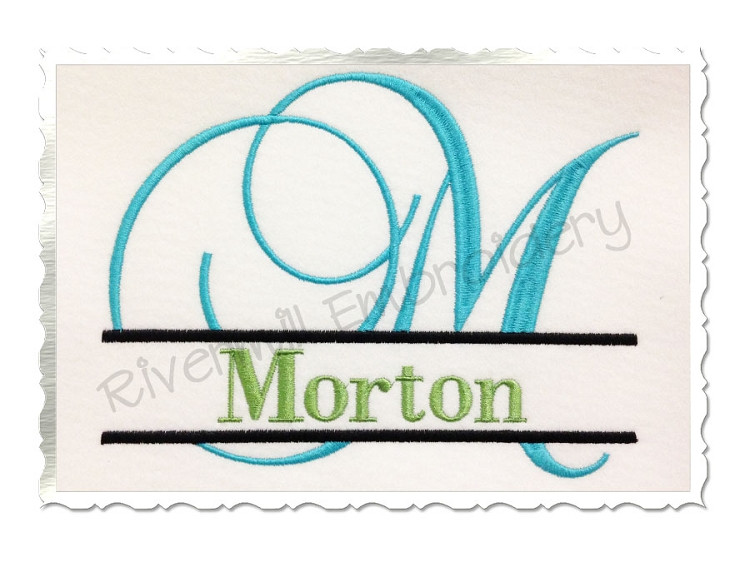 Split Script Machine Embroidery Alphabet - Rivermill Embroidery
