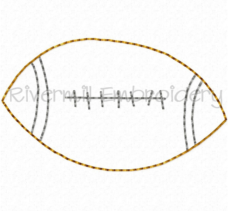 Doodle Football Machine Embroidery Design - Rivermill Embroidery