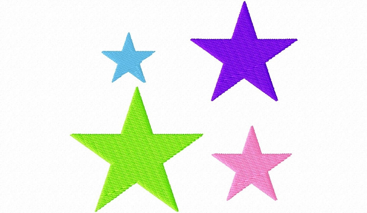 Small Star Machine Embroidery Design - Rivermill Embroidery