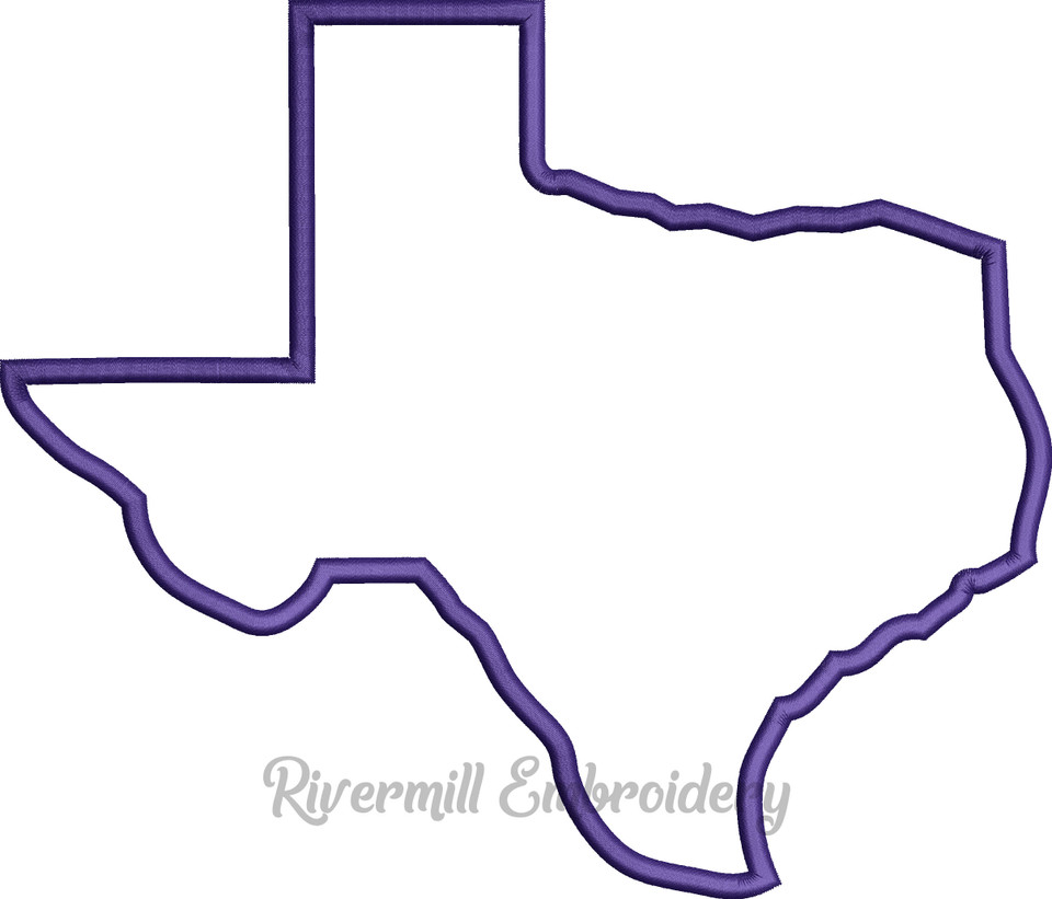 Large Applique State of Texas Machine Embroidery Design - Rivermill ...