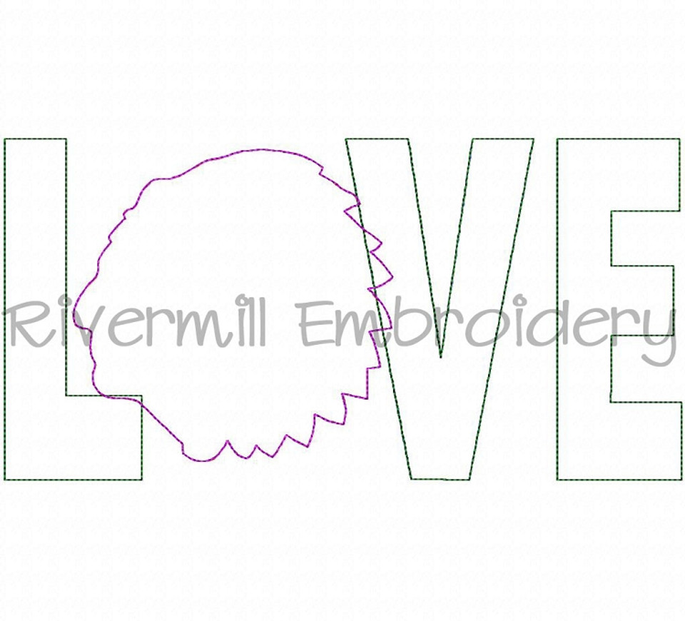 Raggy Applique Warrior Love Machine Embroidery Design Rivermill