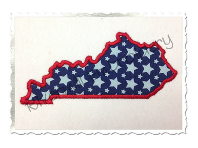 State of Kentucky Applique Machine Embroidery Design - Rivermill Embroidery