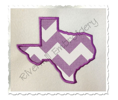 Applique State of Texas Machine Embroidery Design - Rivermill Embroidery