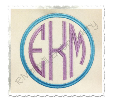 Large Thin Round 3 Letter Monogram Machine Embroidery Font - Rivermill ...