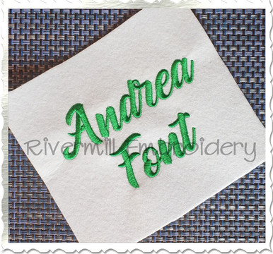 Andrea Machine Embroidery Font Alphabet - Rivermill Embroidery