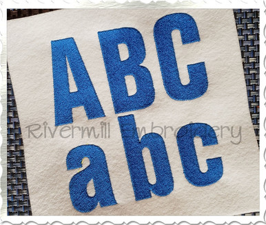 Block Machine Embroidery Alphabet - Rivermill Embroidery