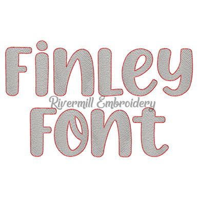 Finley Sketch Style Font Machine Embroidery Font Alphabet - Rivermill ...