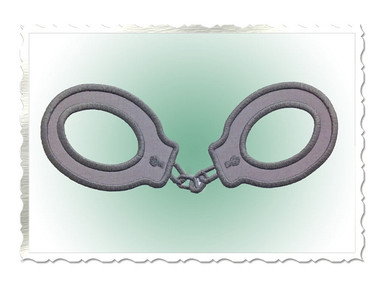 Applique Handcuffs Machine Embroidery Design - Rivermill Embroidery