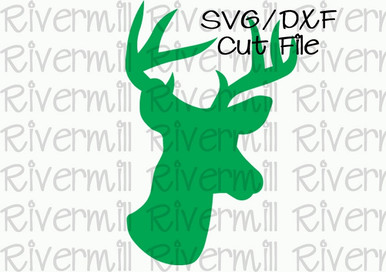 SVG DXF Deer Buck Silhouette Cut File - Rivermill Embroidery
