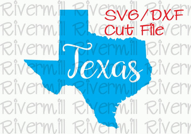 SVG DXF Texas Cut File - Rivermill Embroidery
