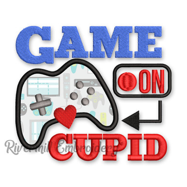 Game On Cupid Valentine's Day Machine Embroidery Design - Rivermill ...