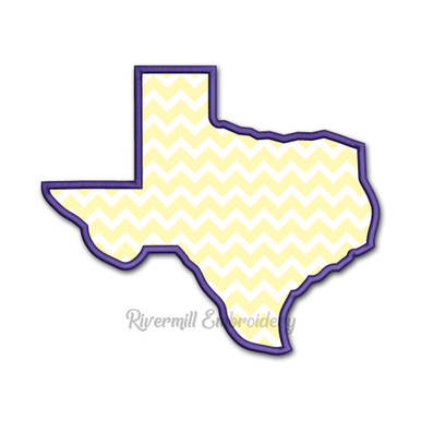 Large Applique State of Texas Machine Embroidery Design - Rivermill ...