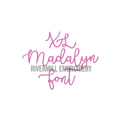 Extra Large Madalyn Font Machine Embroidery Alphabet - Rivermill Embroidery