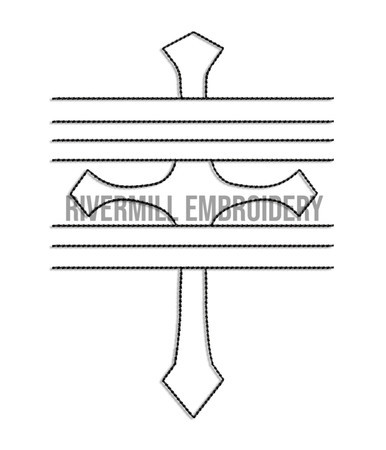 Western Cowboy Boot Toe Stitch Cross Pattern Machine Embroidery Design ...