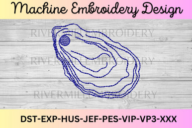 Hand Stitched Style Oyster Shell Machine Embroidery Design - Rivermill ...