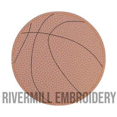 Small Raggy Applique Basketball Machine Embroidery Design - Rivermill ...