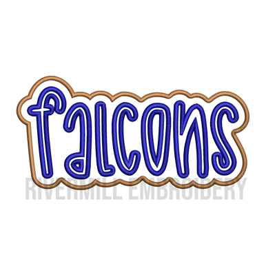 Double Applique Falcons Machine Embroidery Design - Rivermill Embroidery
