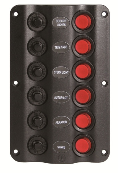 Wave Design Switch Panels (10026-BK)