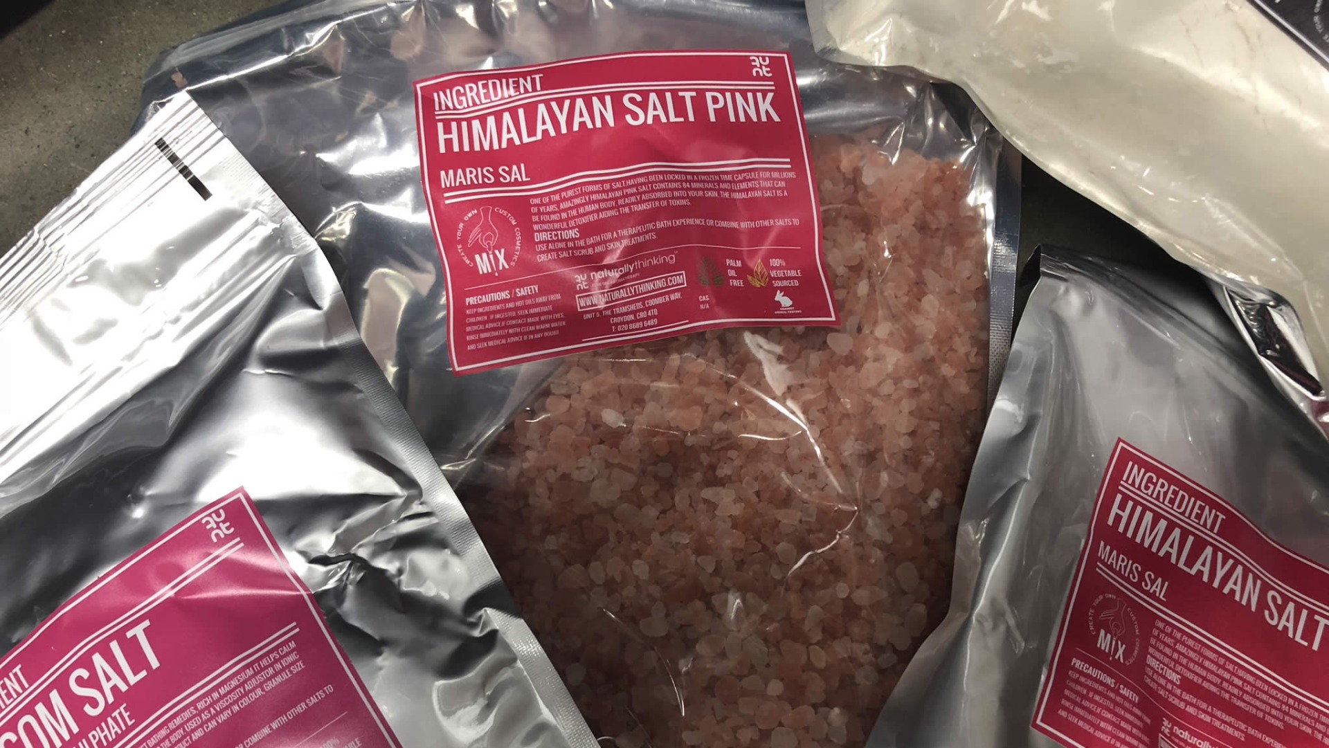 Cosmetic Salt including Epsom Salt and Dead Sea Salts