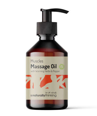 Muscles massage oil for weary muscles and aches and pains
