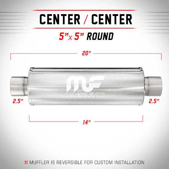 Magnaflow Muffler MagnaFlow 5in X 8in Oval Offset/Dual (Transverse ...