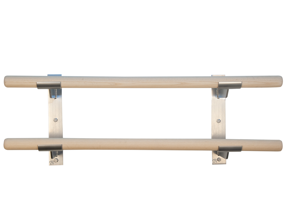 4' Double Wall Mounted Ballet Barre - Half Open