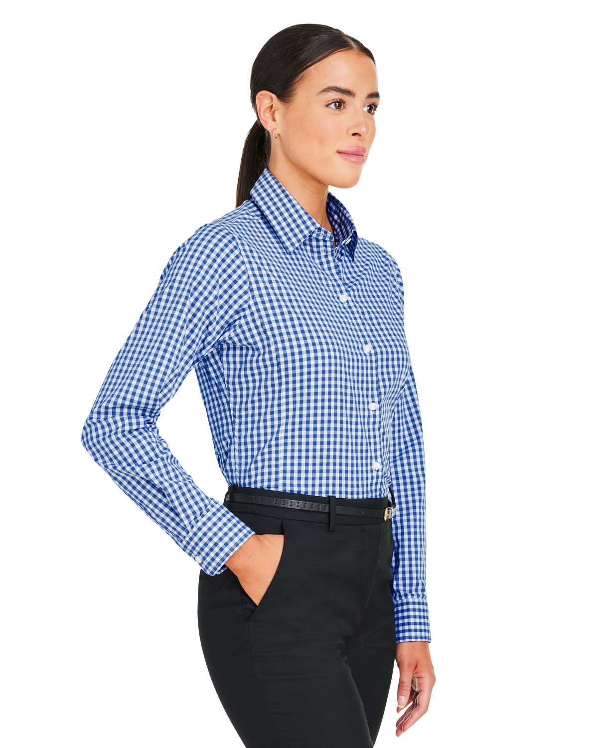 Devon & Jones DG536W Crownlux Performance® Ladies' Gingham Shirt ...