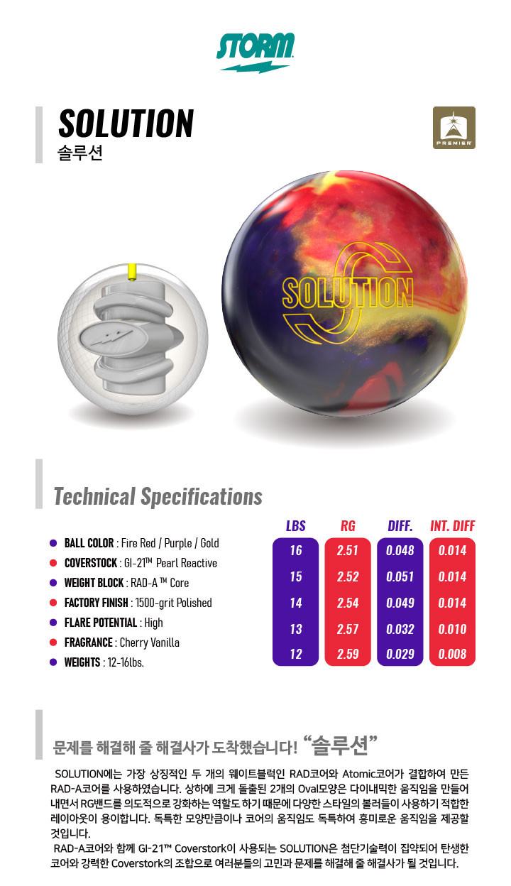 Storm Solution Bowling Ball - 123Bowl