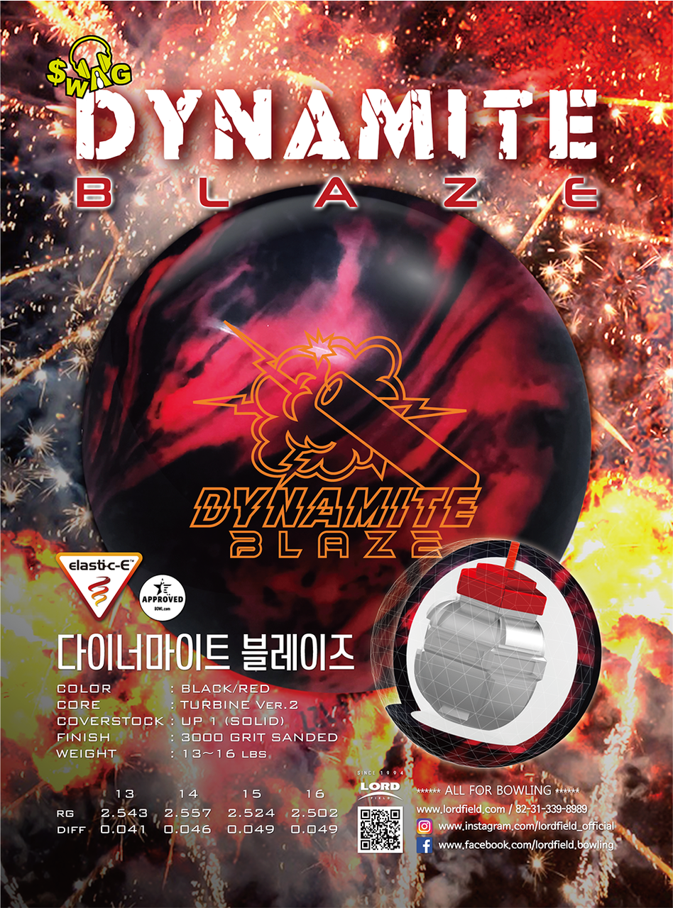 Lord Field Swag Dynamite Blaze Bowling Ball - 123Bowl