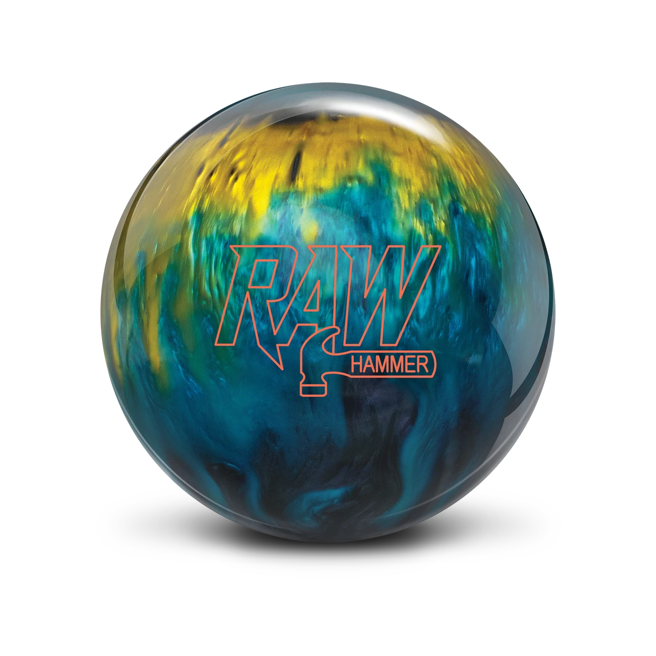 Hammer Raw Hammer - Smoke / Blue / Gold Bowling Ball - 123Bowl