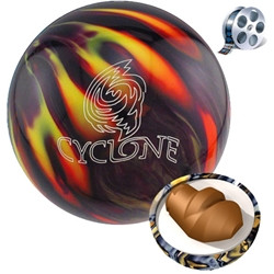 Ebonite Cyclone Purple/Orange/Yellow Bowling Ball - 123Bowl