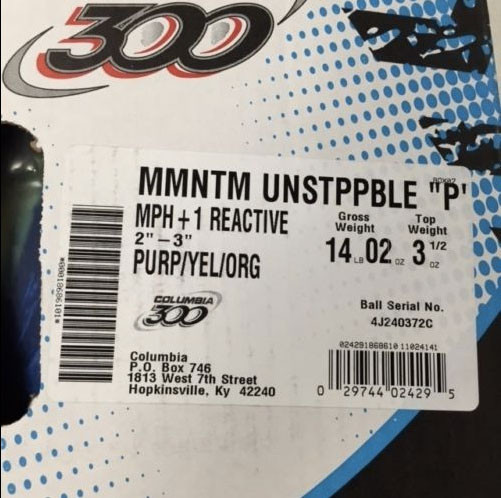 Columbia 300 Momentum Unstoppable Bowling Ball - 123Bowl