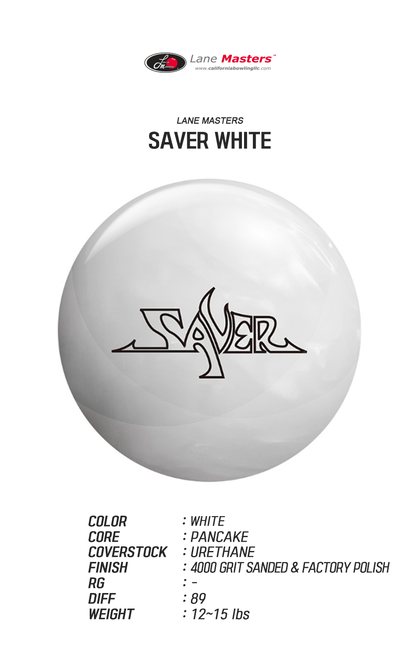 Lane Masters Saver White Urethane Bowling Ball - 123Bowl