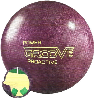 Brunswick Power Groove ProActive Plum Bowling Ball - 123Bowl
