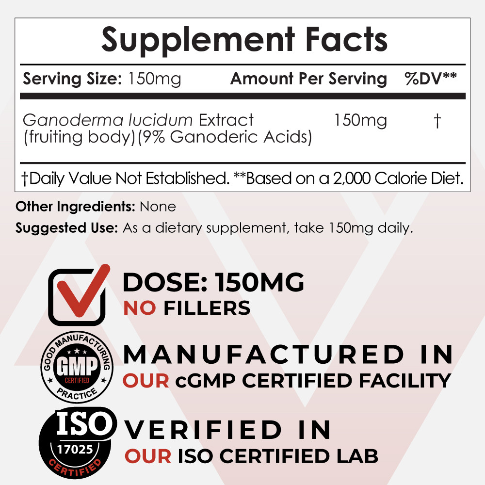 Red Reishi 9% Mushroom Extract Powder - Nootropics Depot