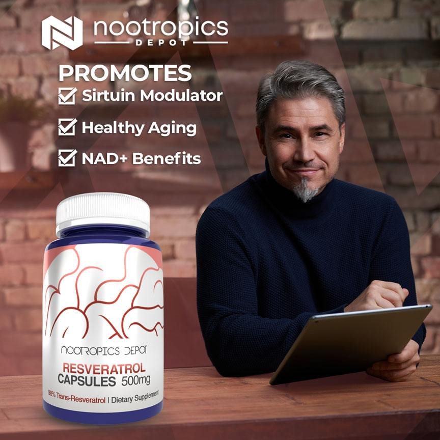 Resveratrol Capsules | 98% - Nootropics Depot