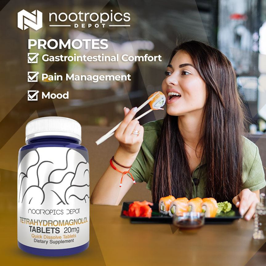 Tetrahydromagnolol, Quick Dissolve, Tablets, Pain, Mood Support ...