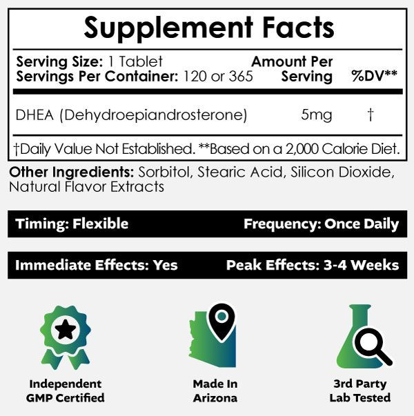 DHEA Quick Dissolve Tablets | Micronized