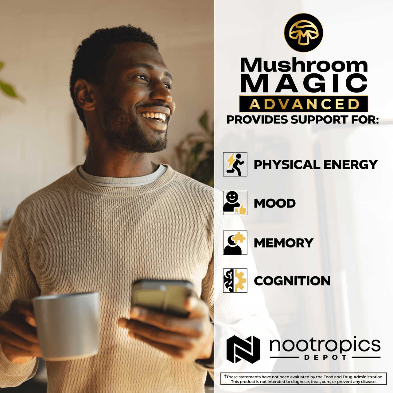 Mushroom Magic Advanced Powder Blend | Five Mushroom Adaptogen Blend ...