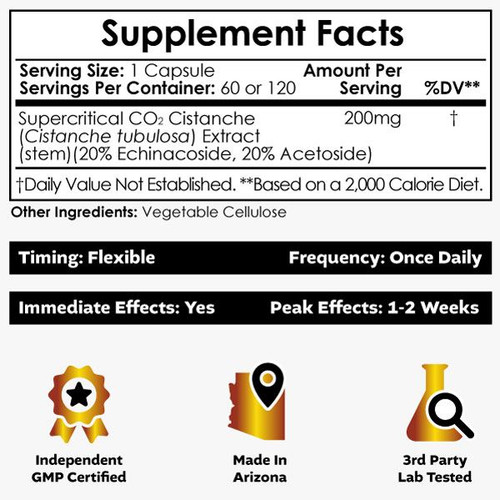 Cistanche Supercritical CO2 Extract Capsules | 20% Echinacoside, 20% ...
