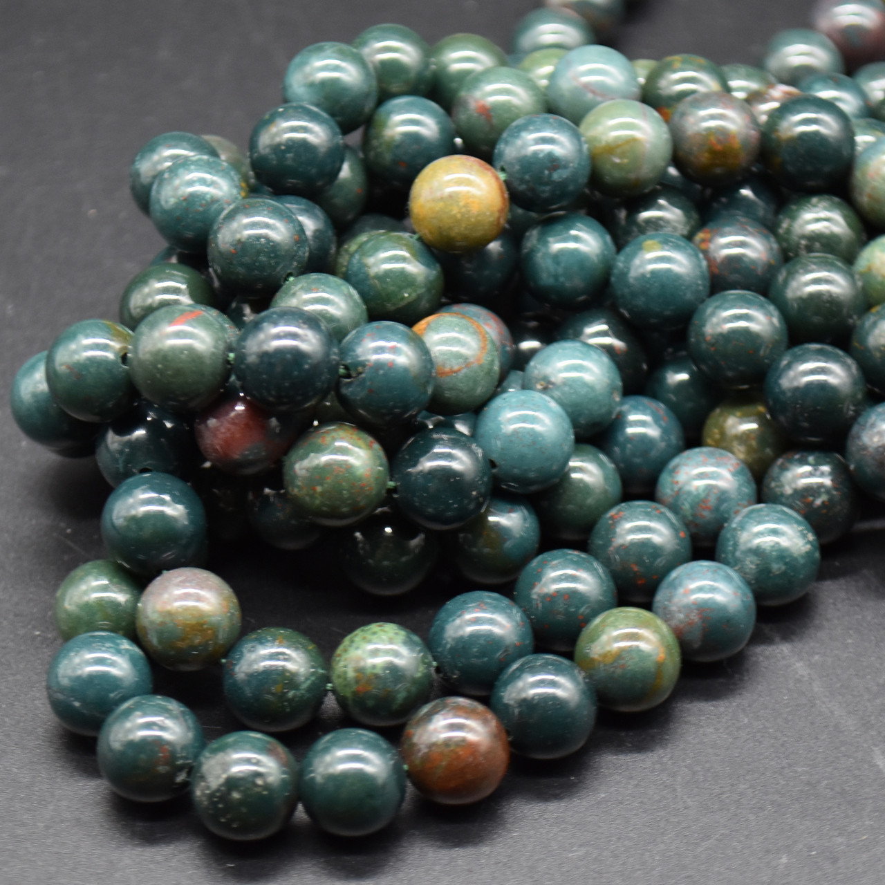 High Quality Grade A Natural Bloodstone Semi-precious Gemstone Round ...