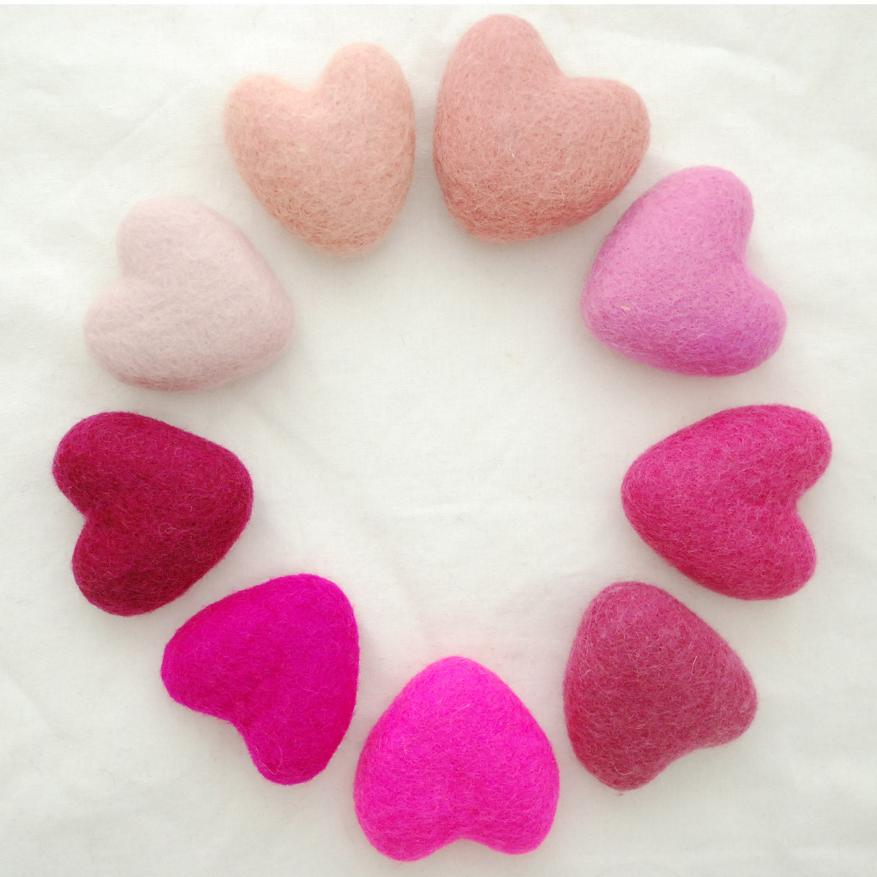 100% Wool Felt Heart - 6cm - Purple Colours - 4 hearts - OrientalDirect ...