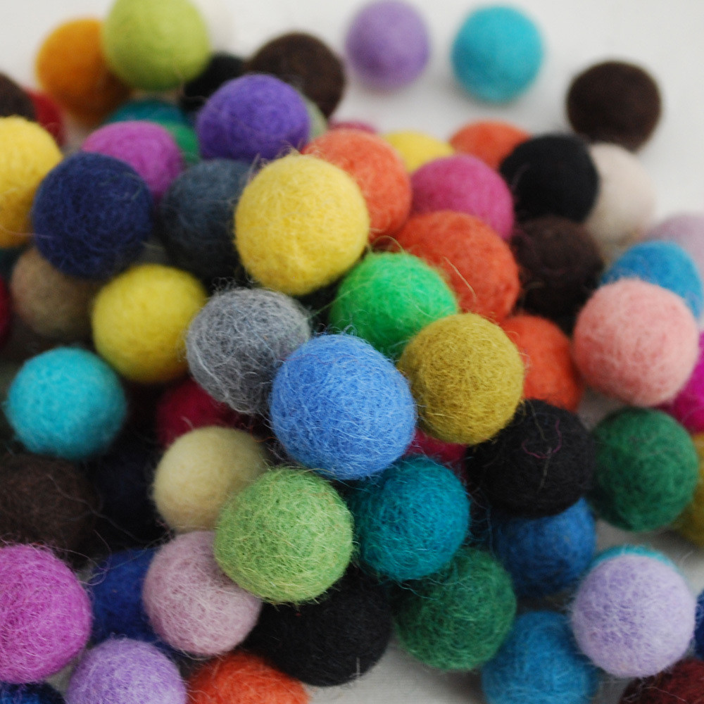 100% Wool Felt Balls - OrientalDirect.co.uk