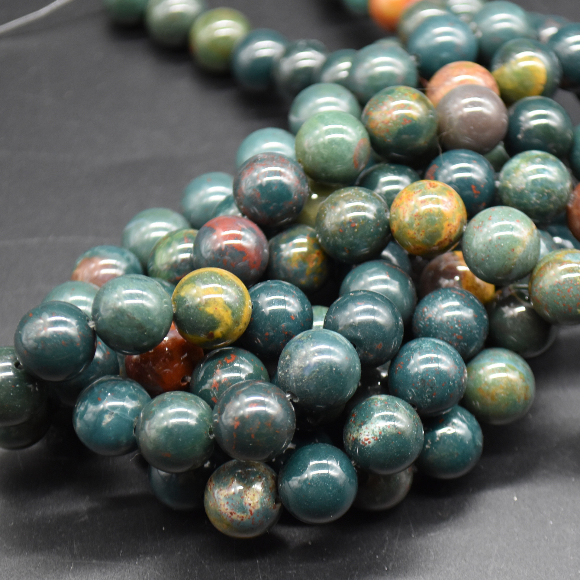 High Quality Grade A Natural Bloodstone Semi-precious Gemstone Round ...