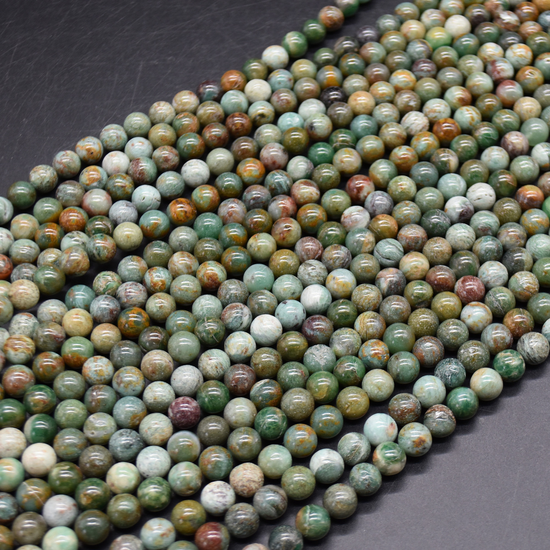High Quality Grade A Natural Australian Bloodstone Gemstone Round Beads ...