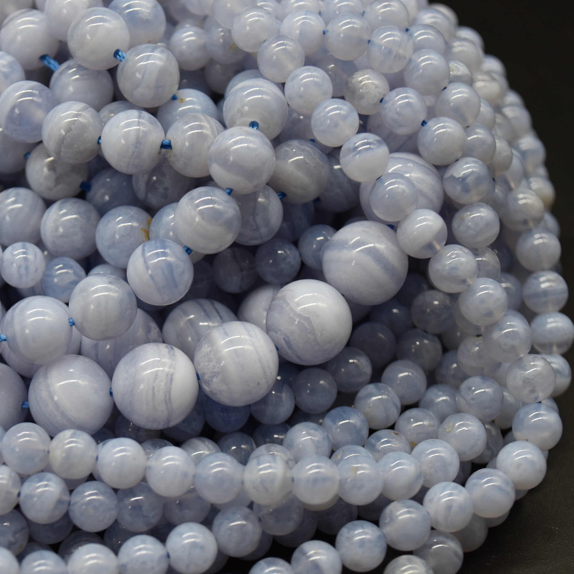 High Quality Grade A Natural Blue Lace Agate Semi-precious Gemstone ...