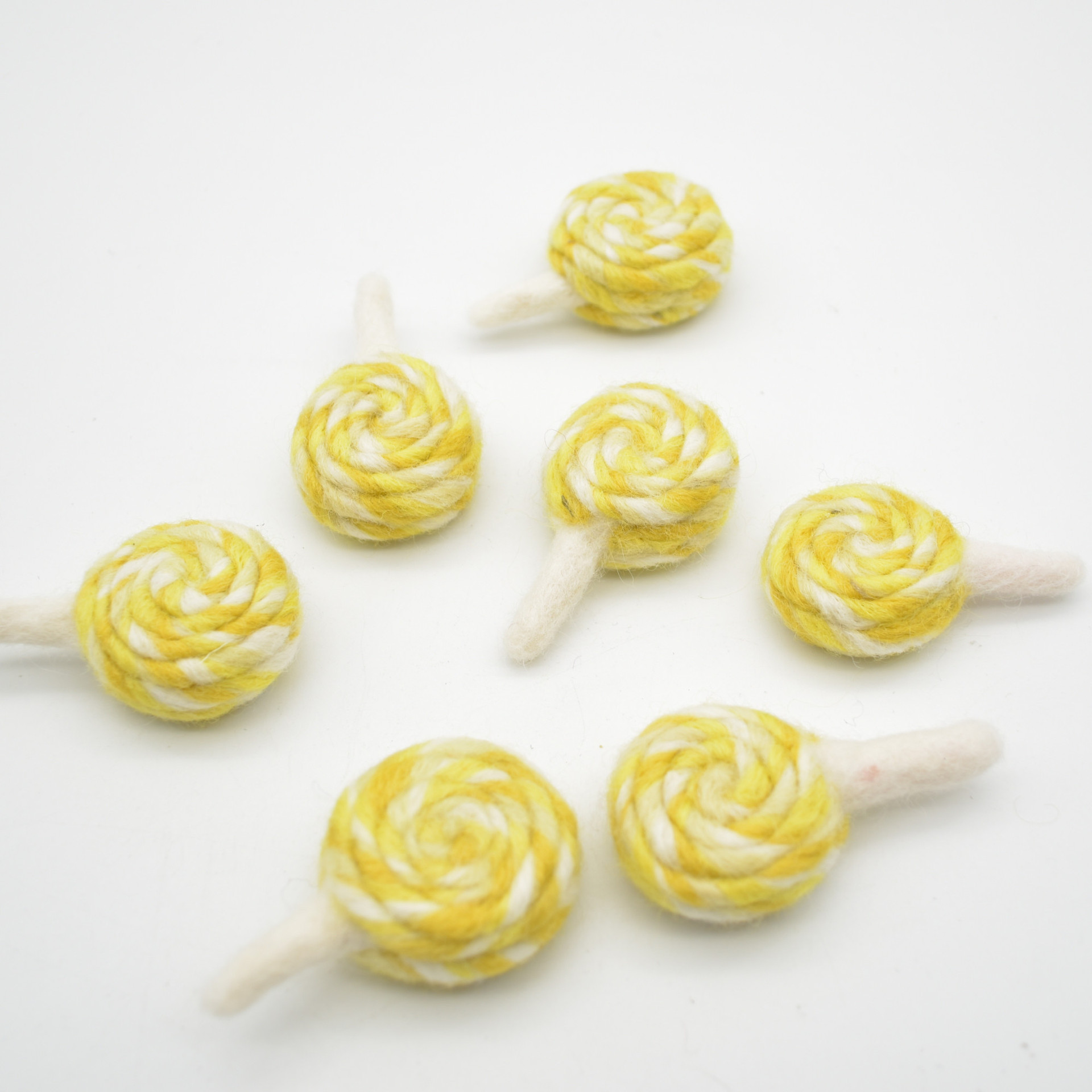 Felt Swirl Lollipops - 4 Assorted Lollipops - approx 6.5cm - 7cm x 4cm ...