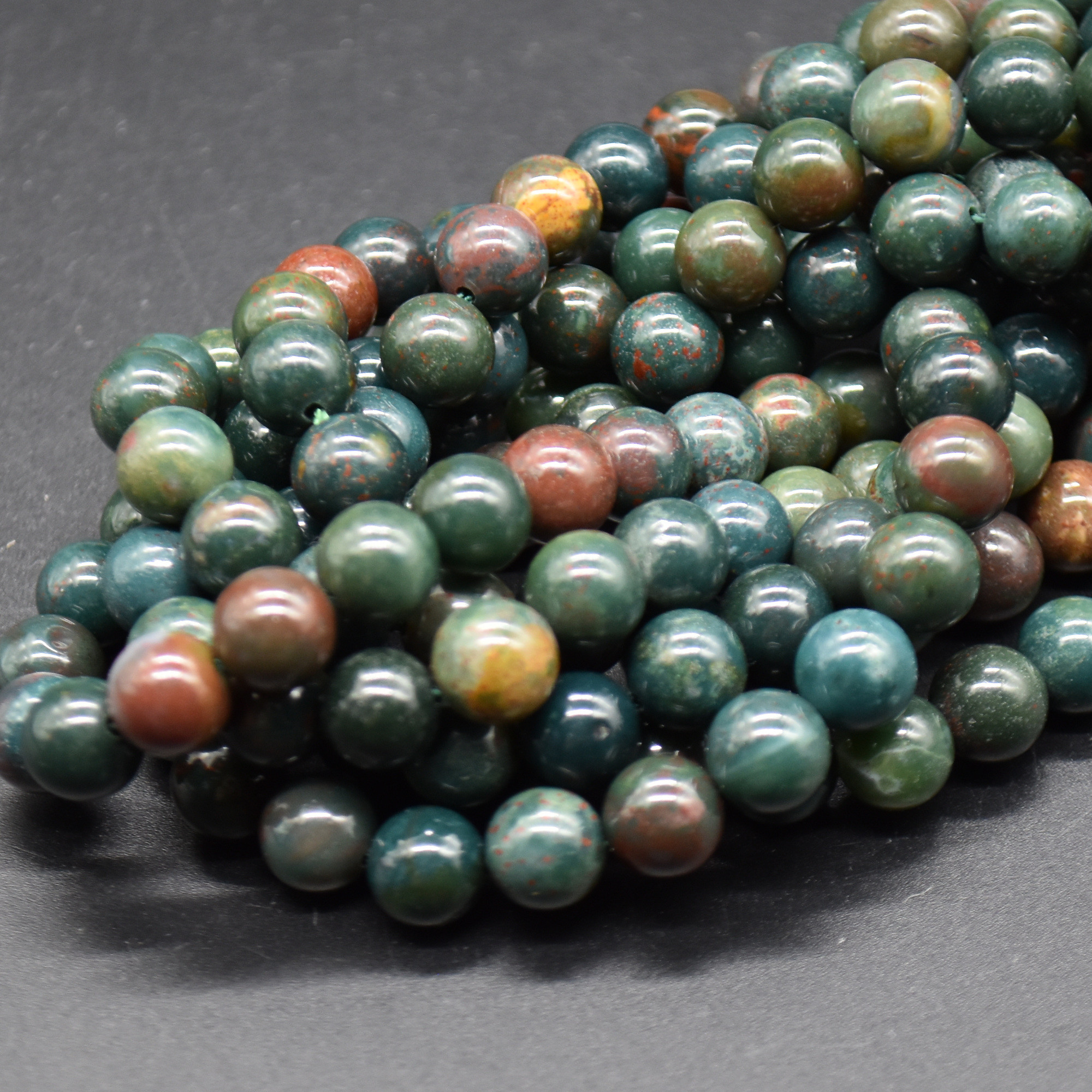High Quality Grade A Natural Bloodstone Semi-precious Gemstone Round ...